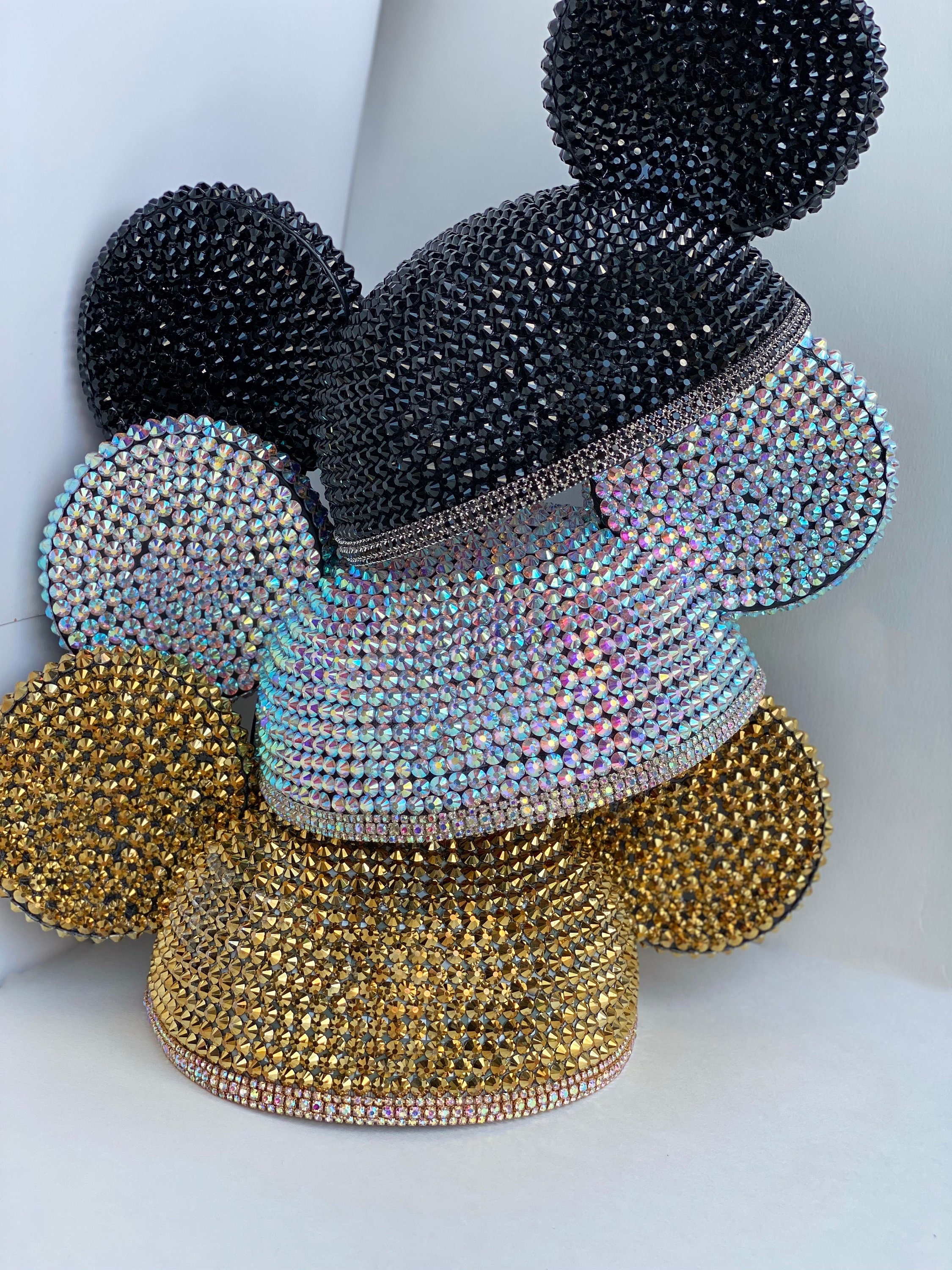 Gold Mickey Ears- Gorgeous Rhinestone Ears, Minnie Mouse, Disney ...