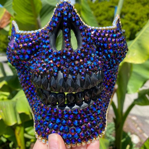Purple Skull Mask With Tears : Face Mask Skull Mask Tear - Etsy