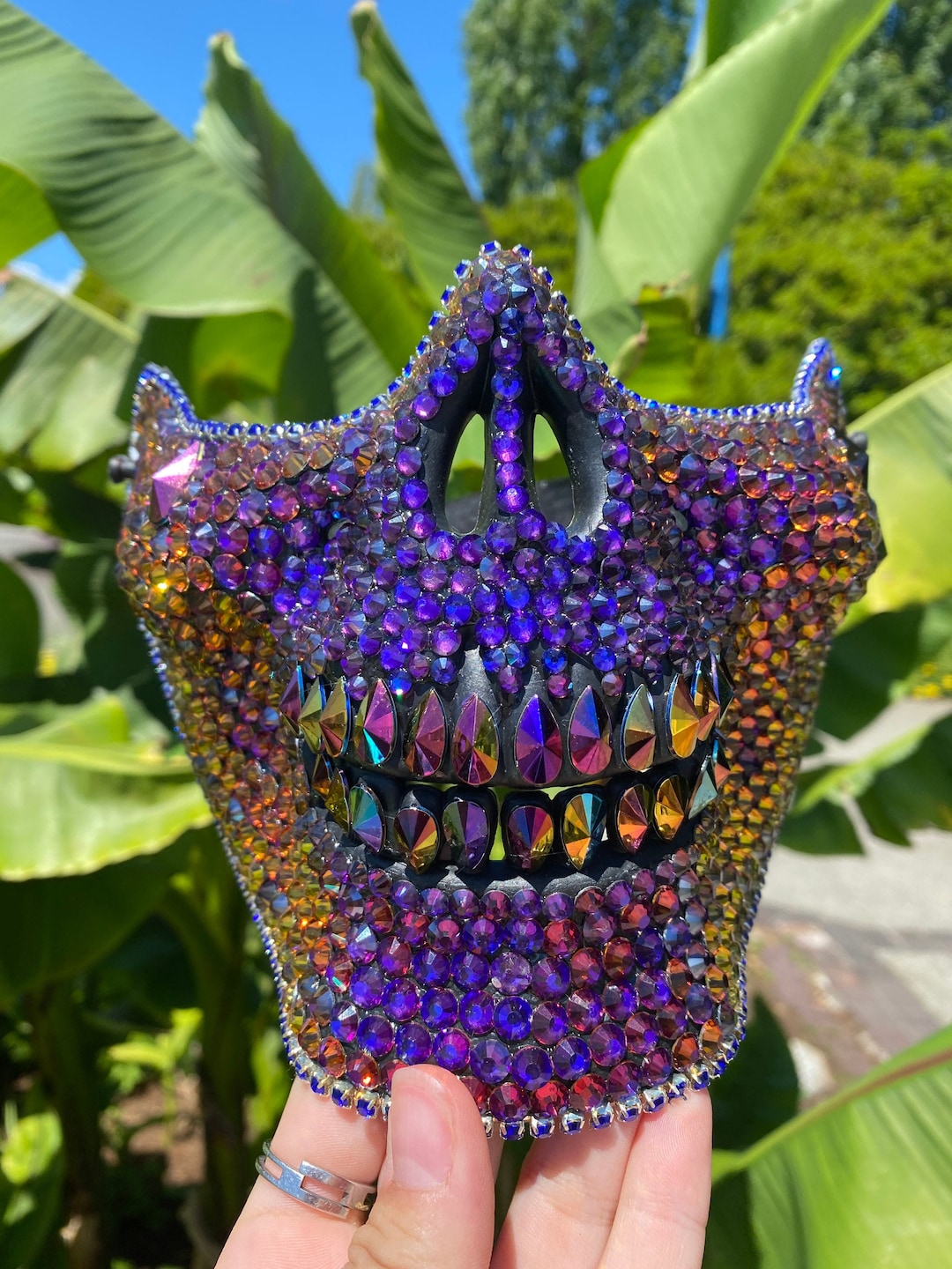 Galaxy Purple Skull Mask With Tears : Face Mask, Skull Mask, Tear Drops ...