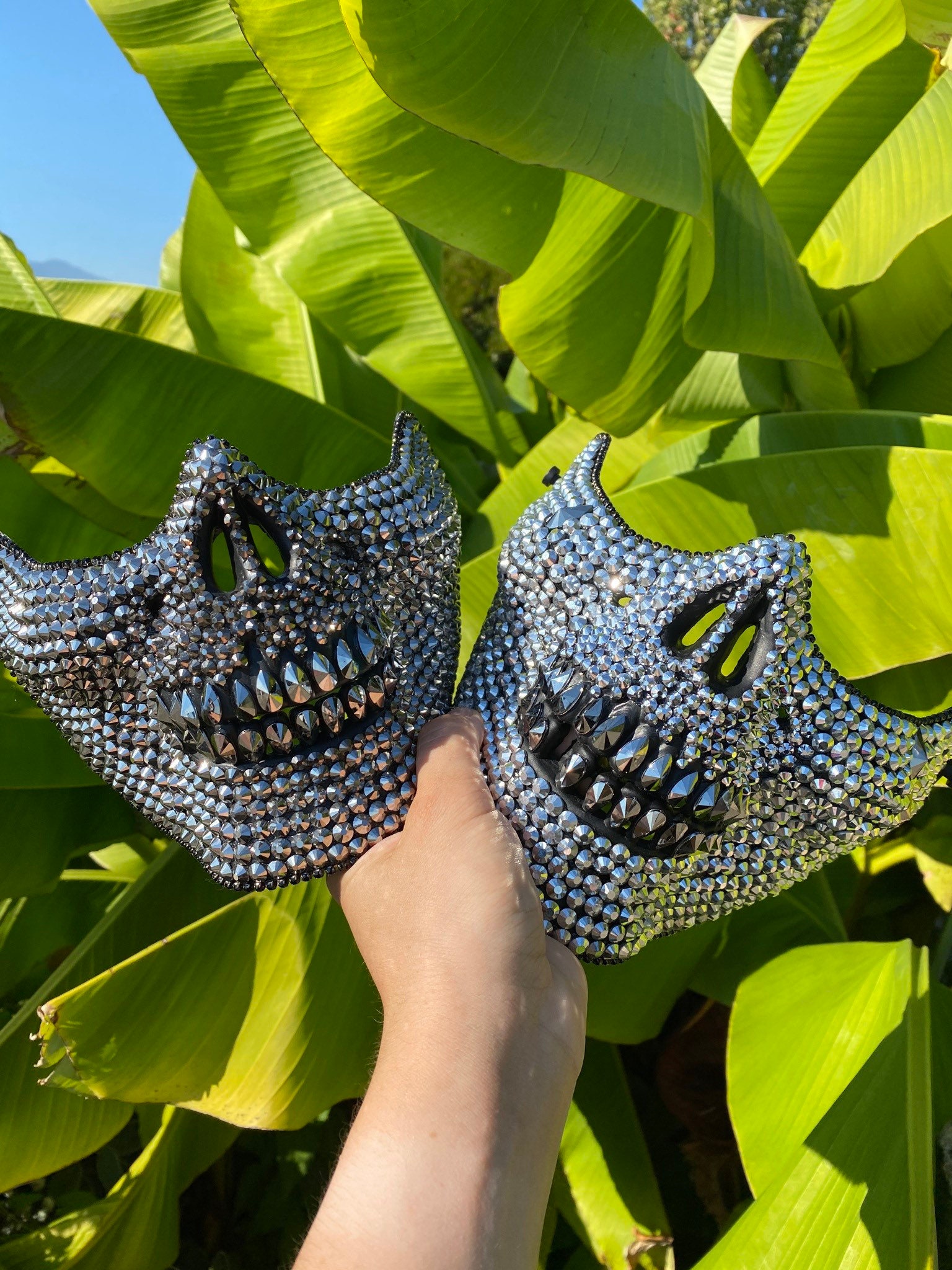 Silver Skull Mask With Tears : Face Mask Skull Mask Tear | Etsy