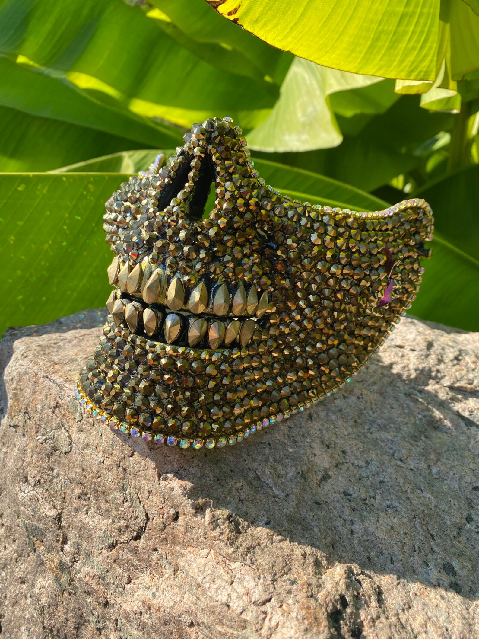 Gold Metal Skull Mask With Tears : Face Mask, Skull Mask, Tear Drops ...