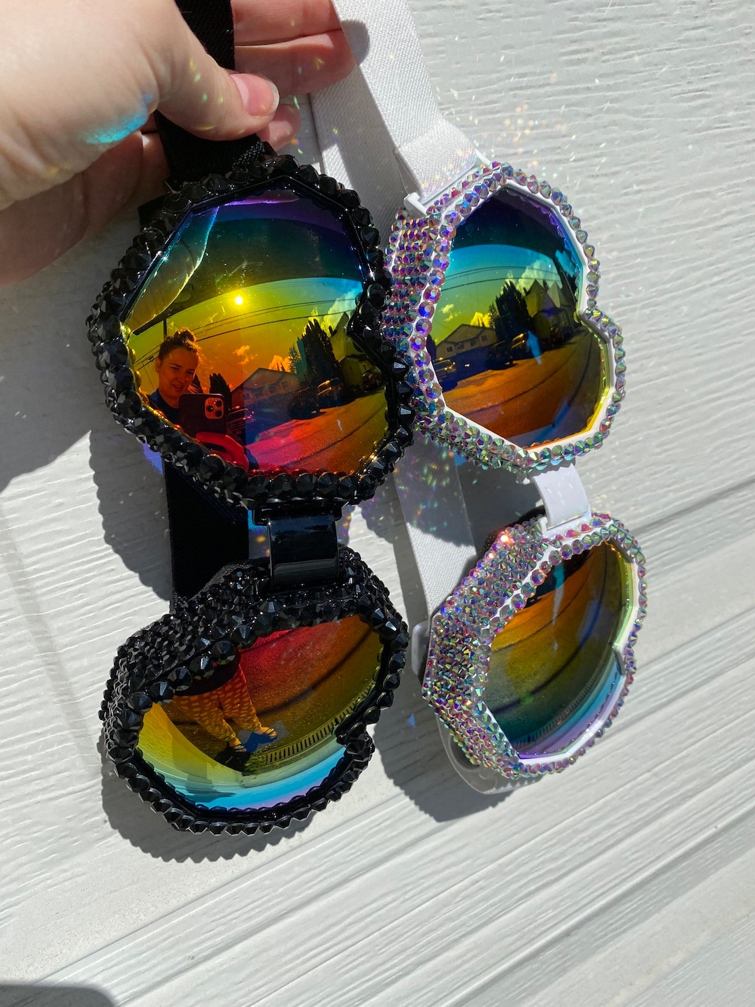 Iridescent Heart Shaped Goggles: Goggles- Sunglasses -accessories ...