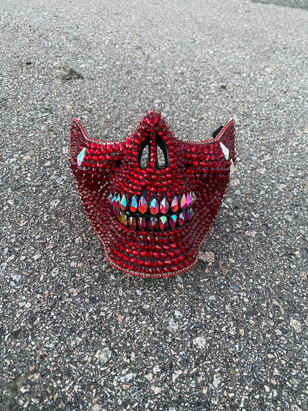 Blood Red Skull Face Mask - Etsy