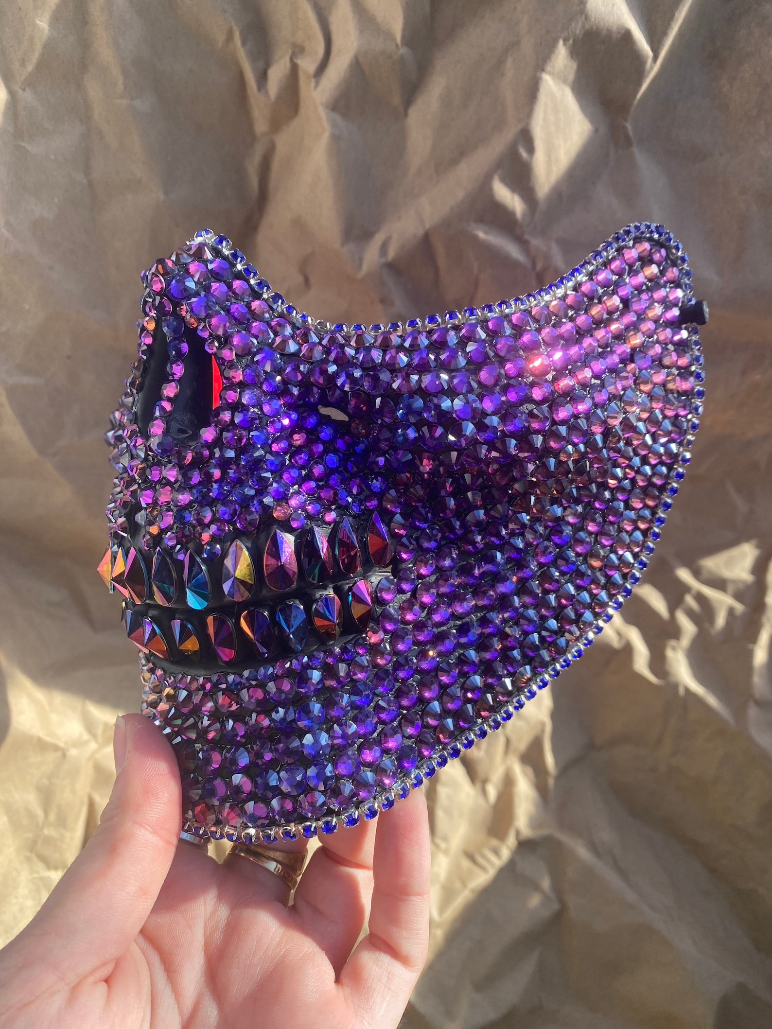 Galaxy Purple Skull Mask With Tears : Face Mask Skull Mask - Etsy UK