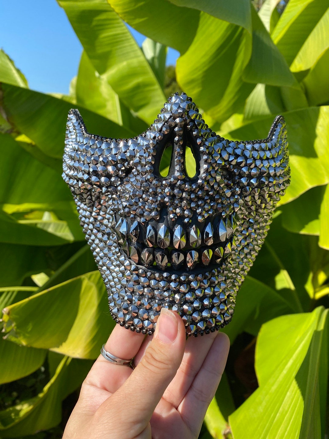 Gun Metal Skull Mask With Tears : Face Mask, Skull Mask, Tear Drops ...