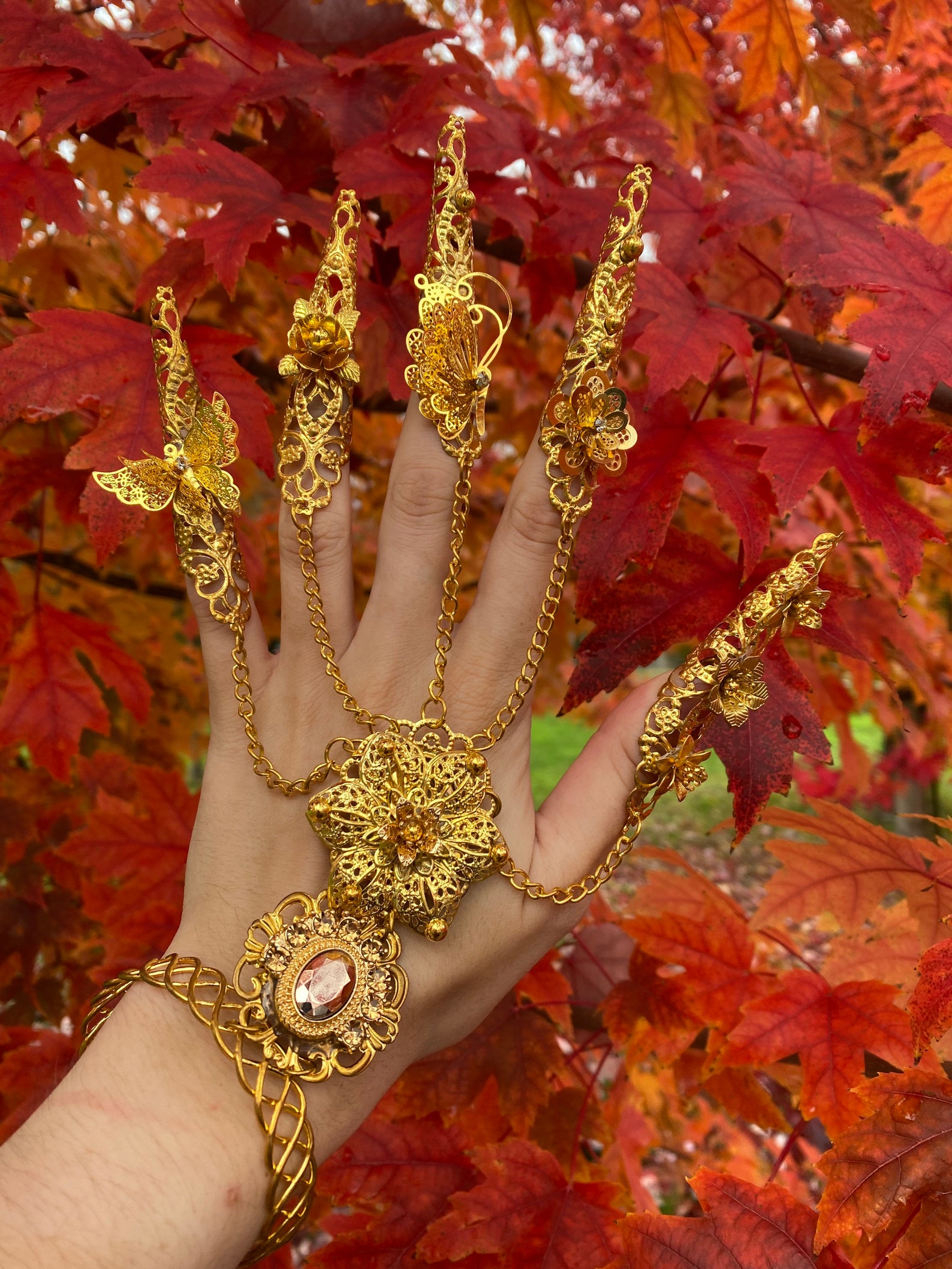 Zyra Gold Finger Jewelry:finger Claw Finger Armour Claw - Etsy