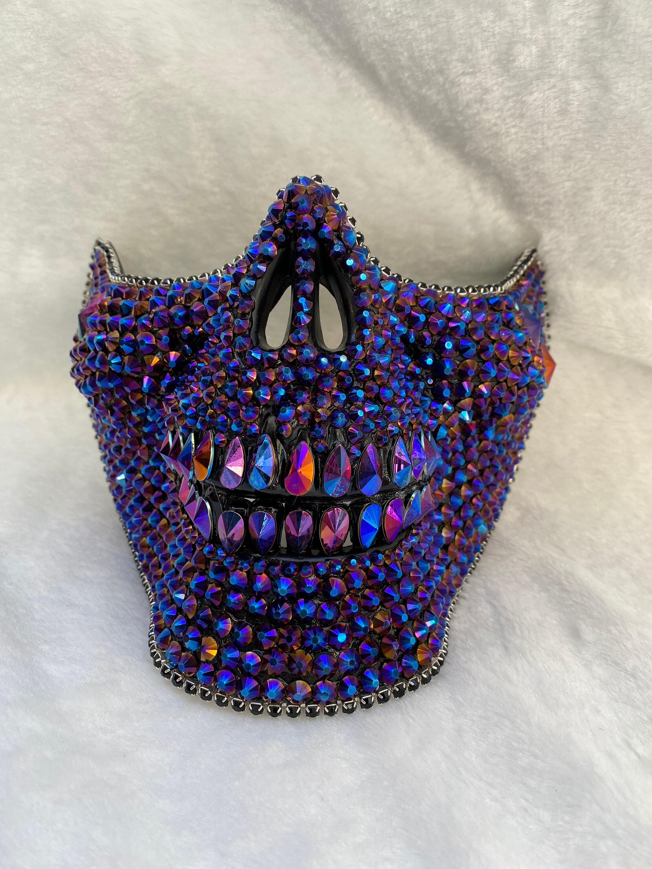 Purple Skull Mask With Pink Tears : Face Mask, Skull Mask, Tear Drops ...