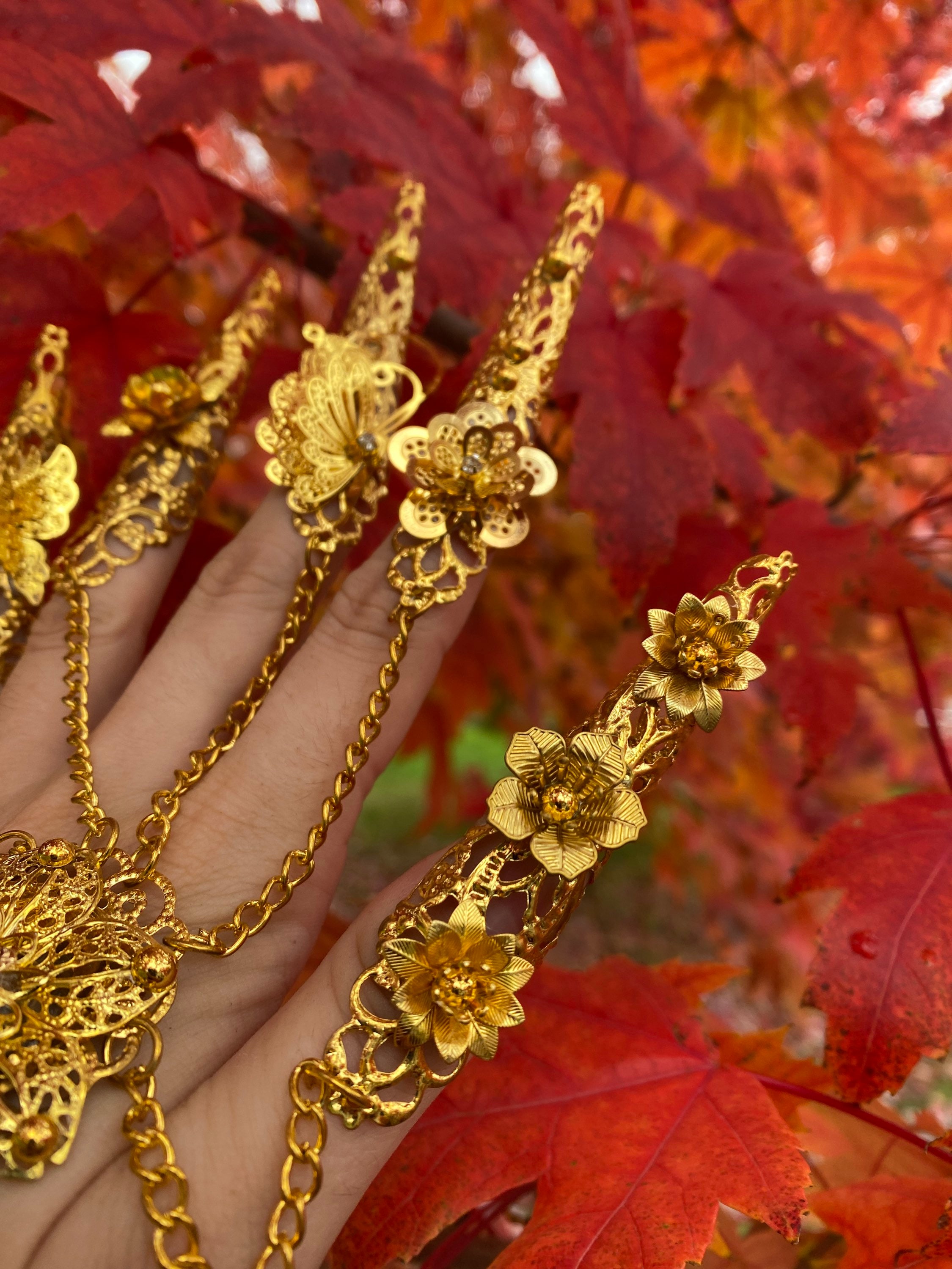 Zyra Gold Finger Jewelry:finger Claw Finger Armour Claw | Etsy