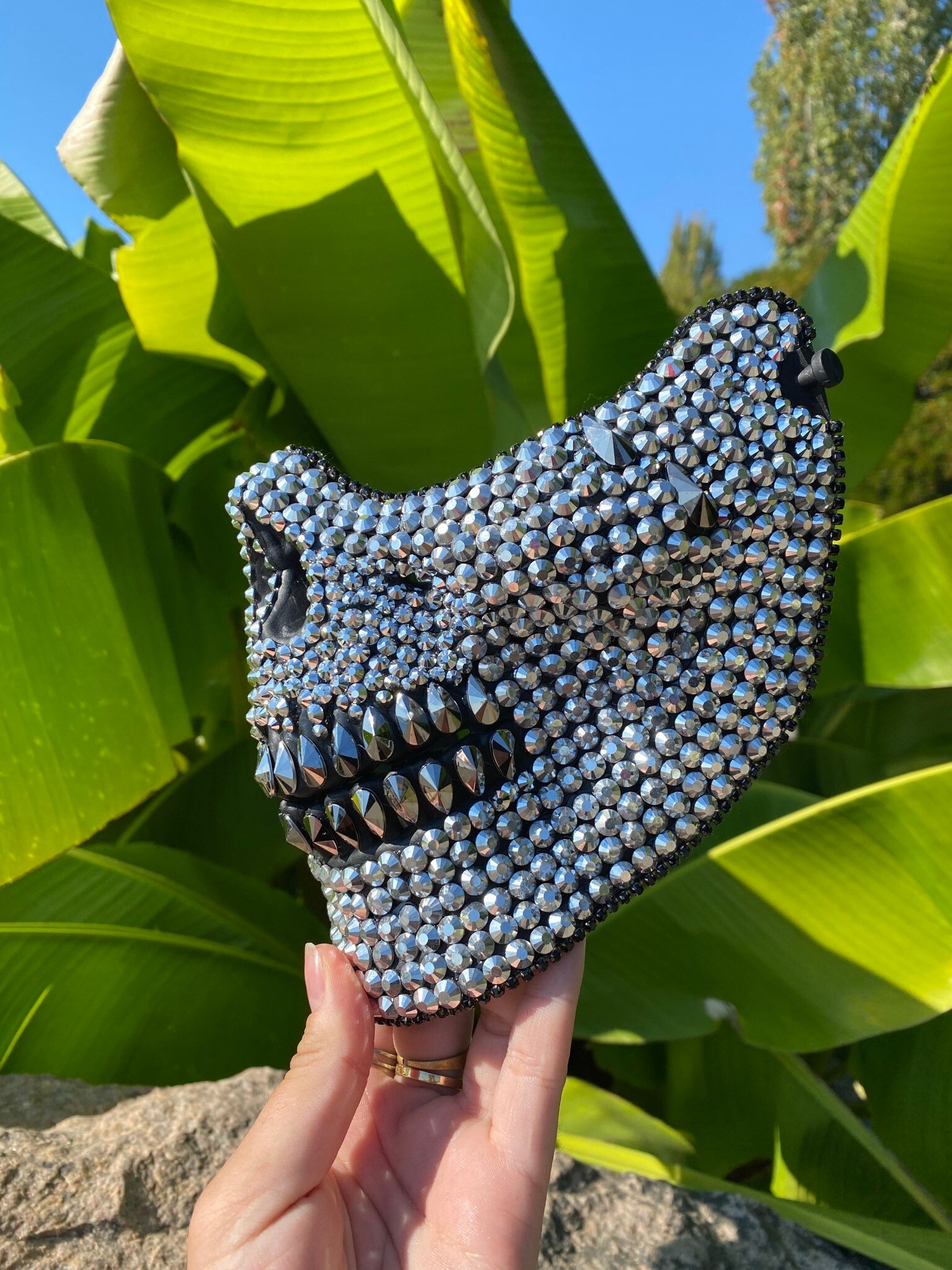 Silver Skull Mask With Tears : Face Mask, Skull Mask, Tear Drops ...