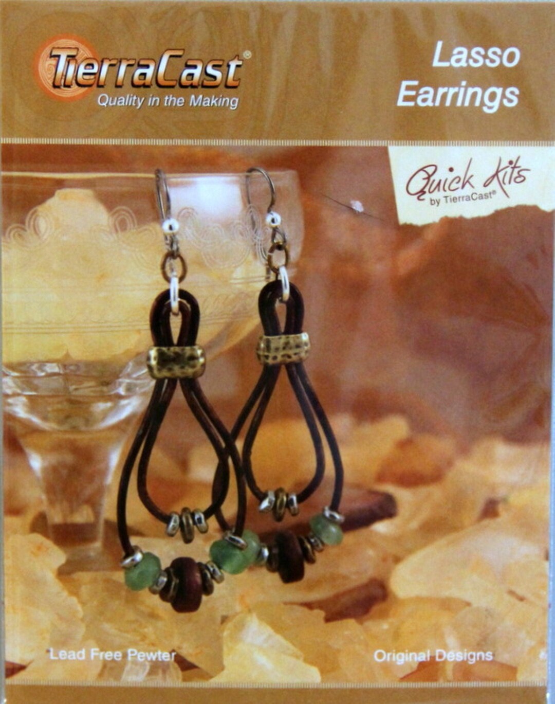 DIY Lasso Earring Kit, Leather, Brass and Beads by Tierracast - Etsy