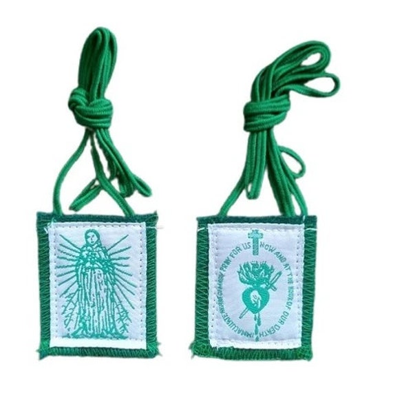 Green Scapular With Medals - Etsy