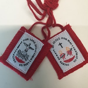 The Red Passion Scapular by Rose Scapular Corp - Etsy
