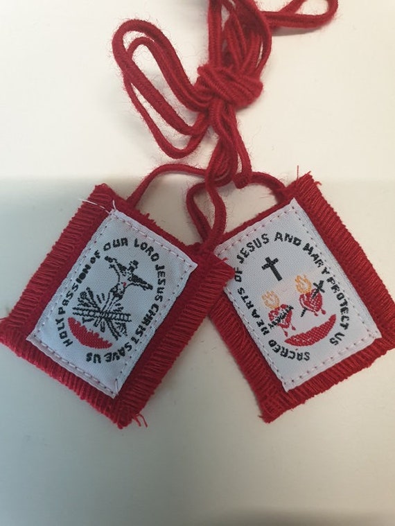 The Red Passion Scapular by Rose Scapular Corp - Etsy