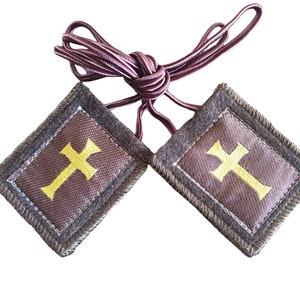 Crusaders Brown Scapular of Mt Carmel With Brochure - Etsy