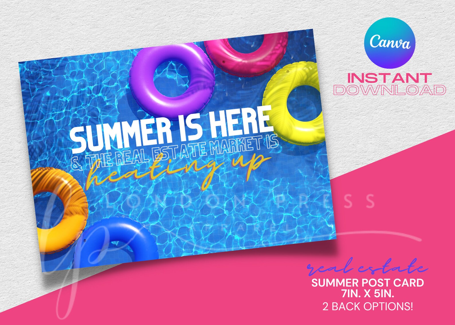 Real Estate Summer Post Card - PRINT - Etsy
