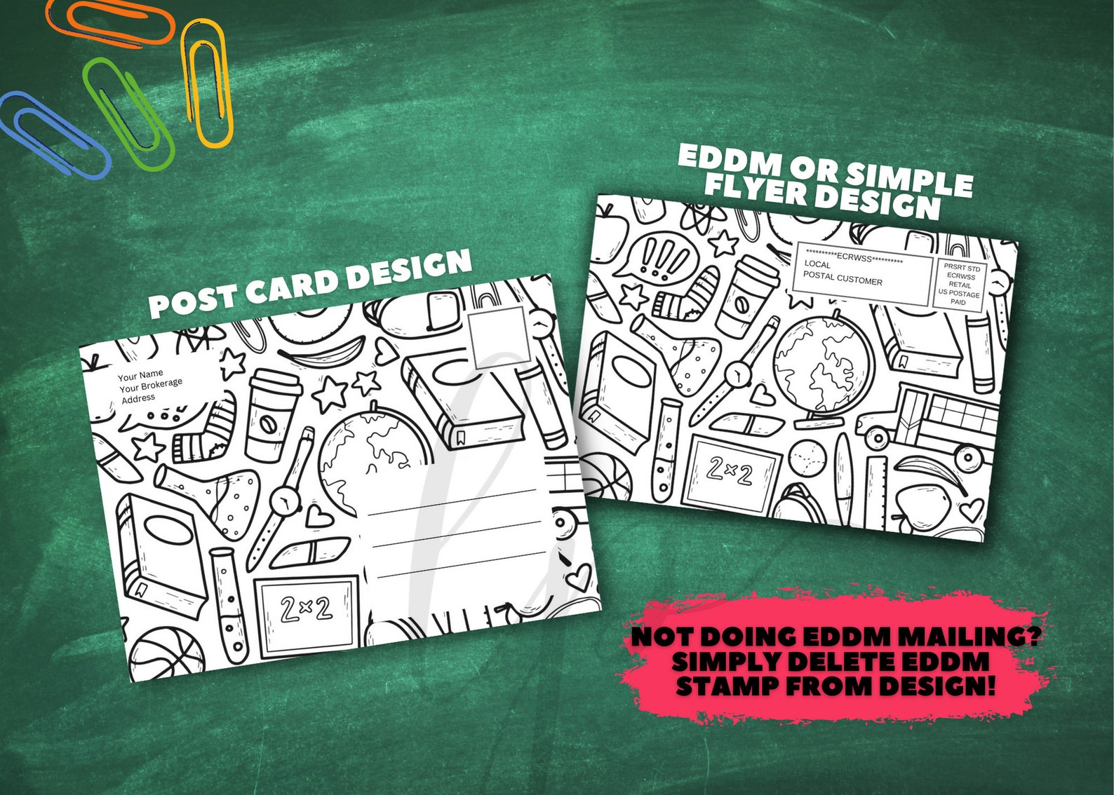 Realtor Back to School, Post Card, August Marketing Pop By - Etsy
