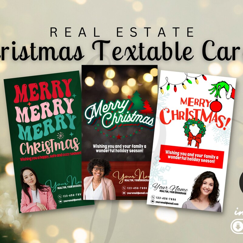 Realtor Holiday Text Card - Etsy