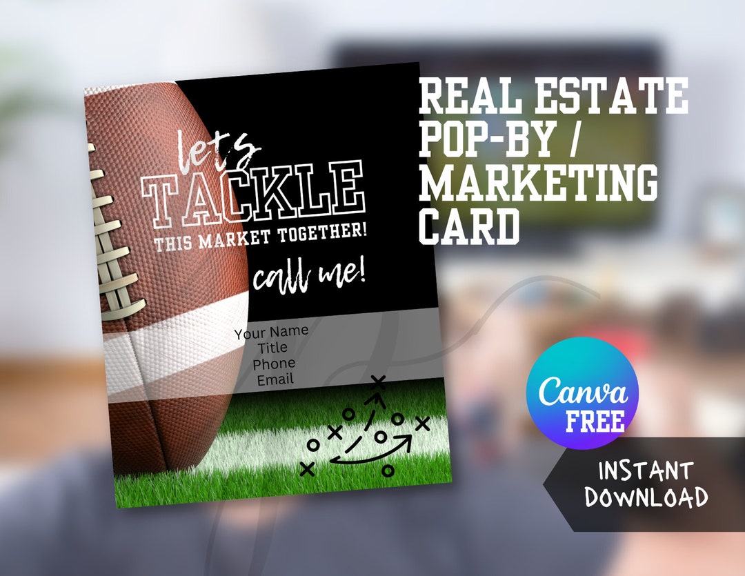 Fall Pop by Tag Printable, Football Pop By, Realtor Fall Marketing ...