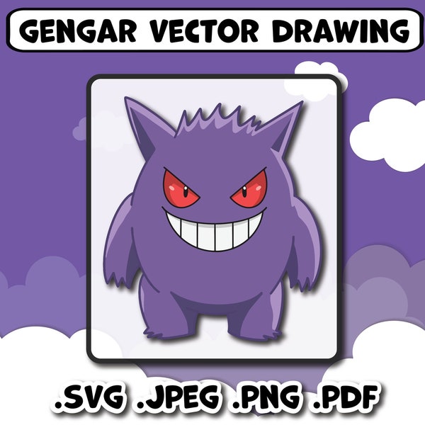 Gengar Svg - Etsy