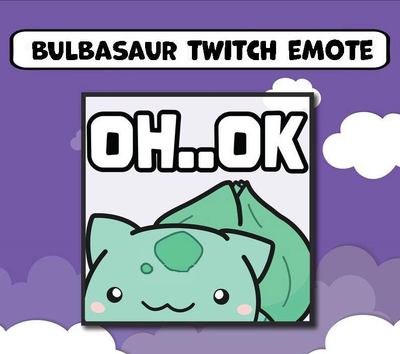 Twitch Emote Bulbasaur OH OK Emote - Etsy