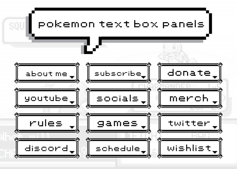 Pokémon Text Box Twitch Panels - Etsy