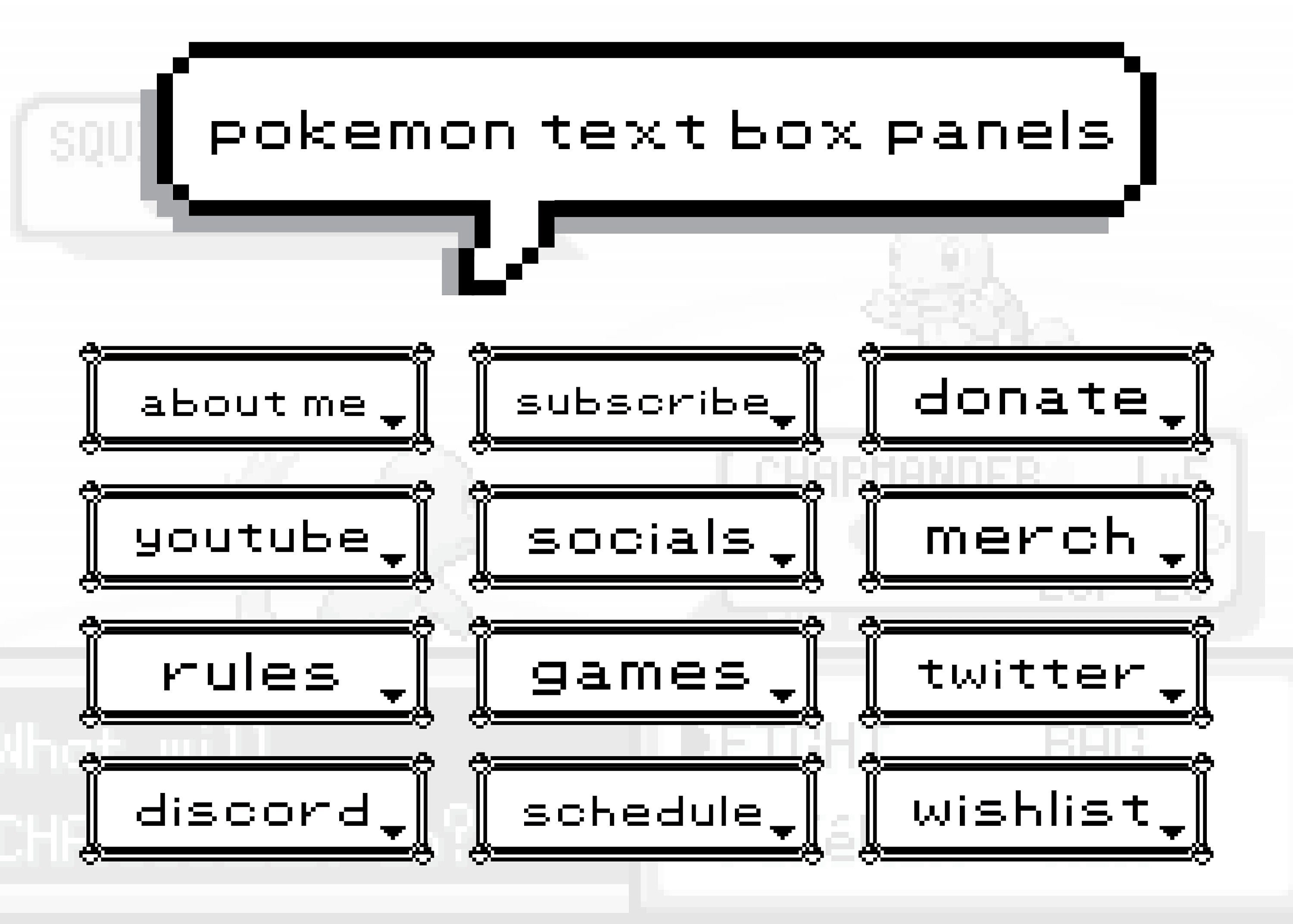 Pokémon Text Box Twitch Panels - Etsy