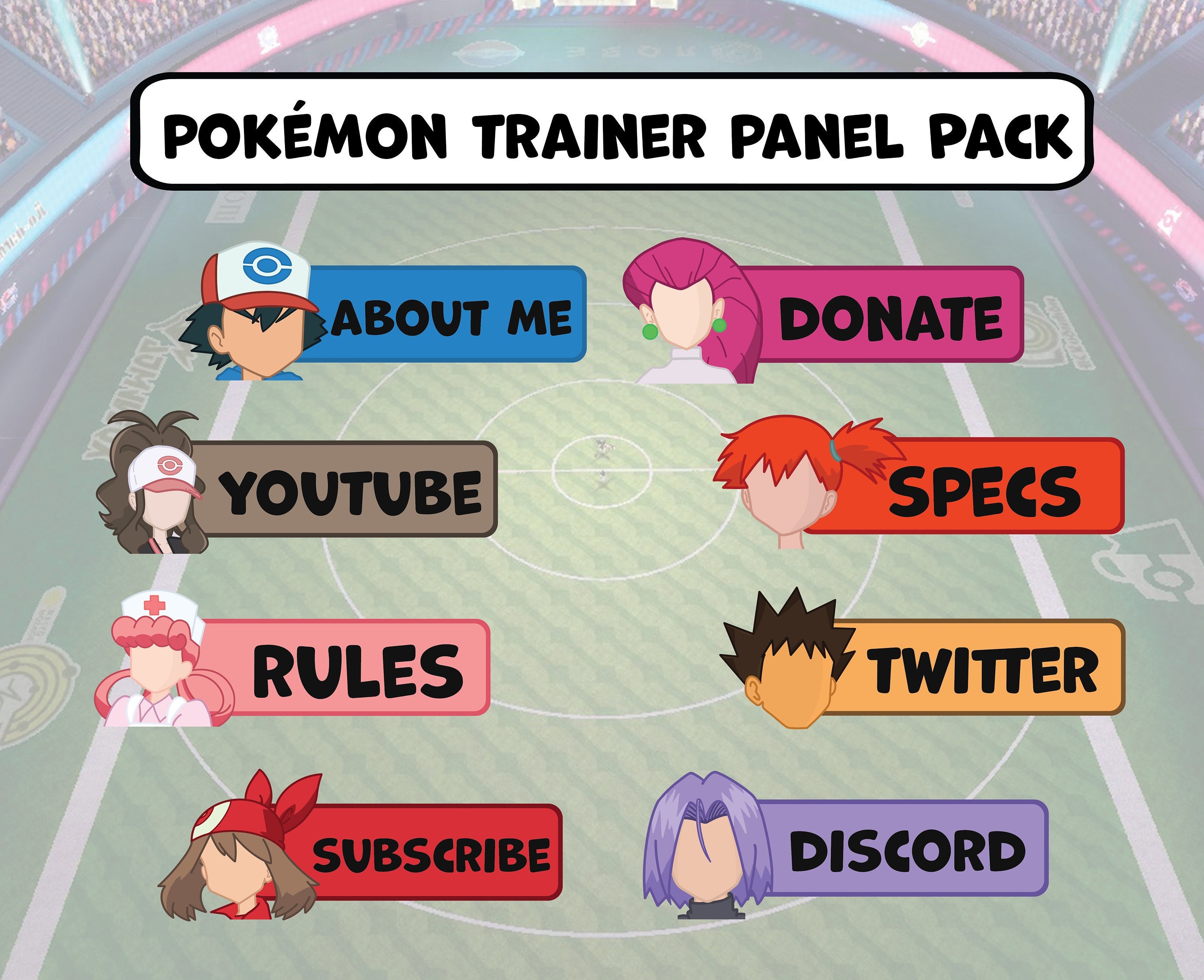 Pokémon Trainer Twitch Panels - Etsy