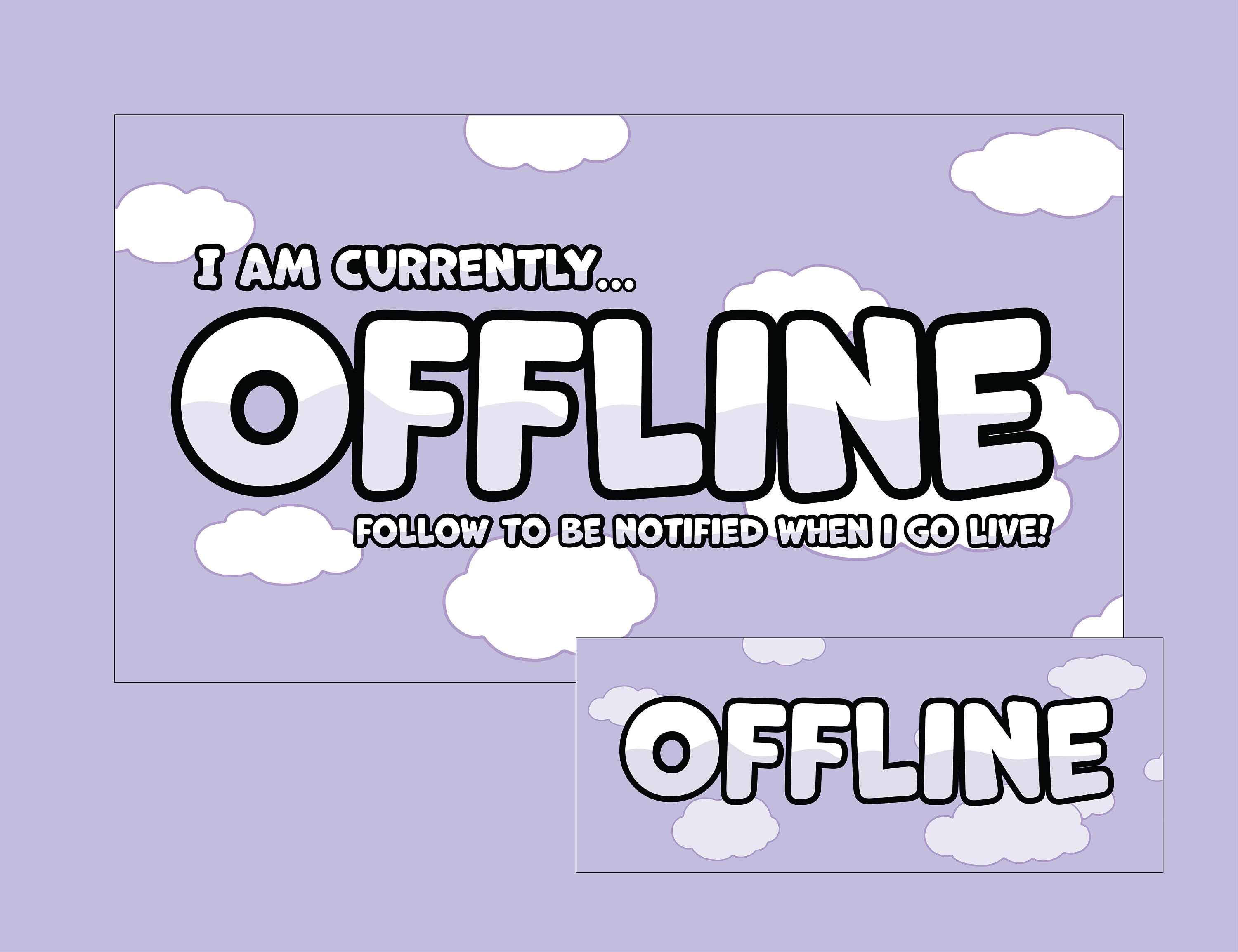 Offline Screen & Banner - Purple - Etsy Australia