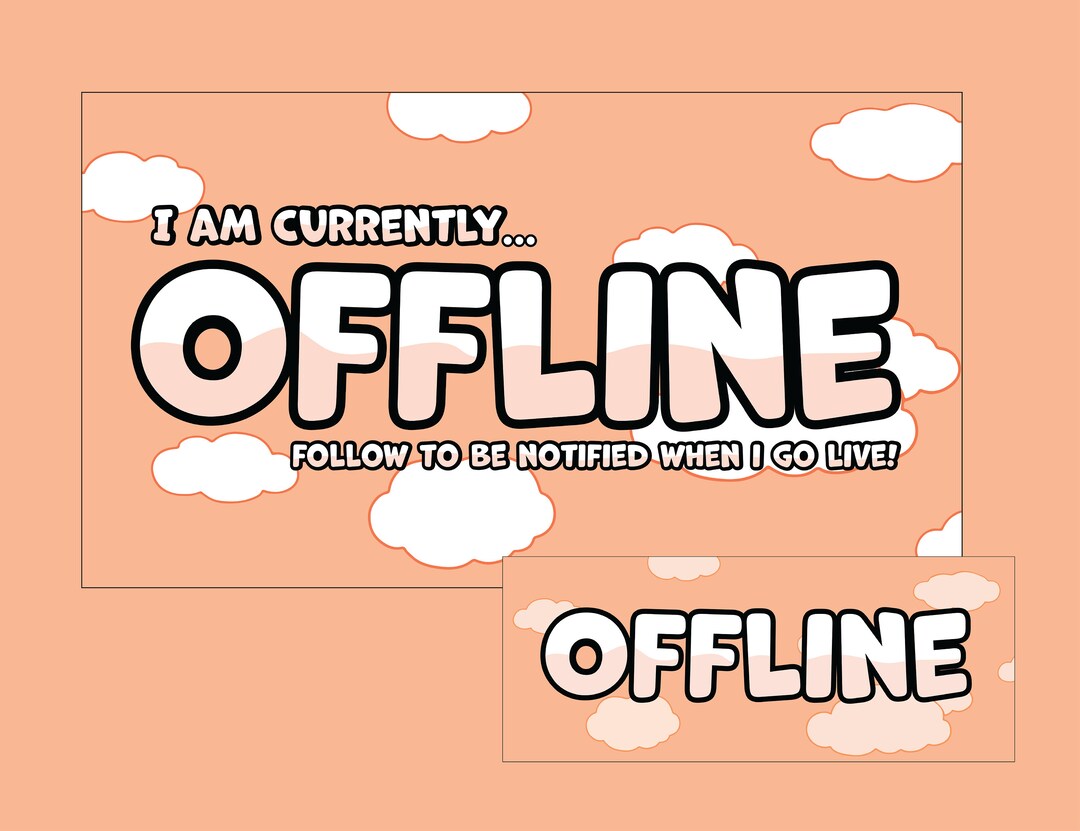 Offline Screen & Banner - Orange - Etsy