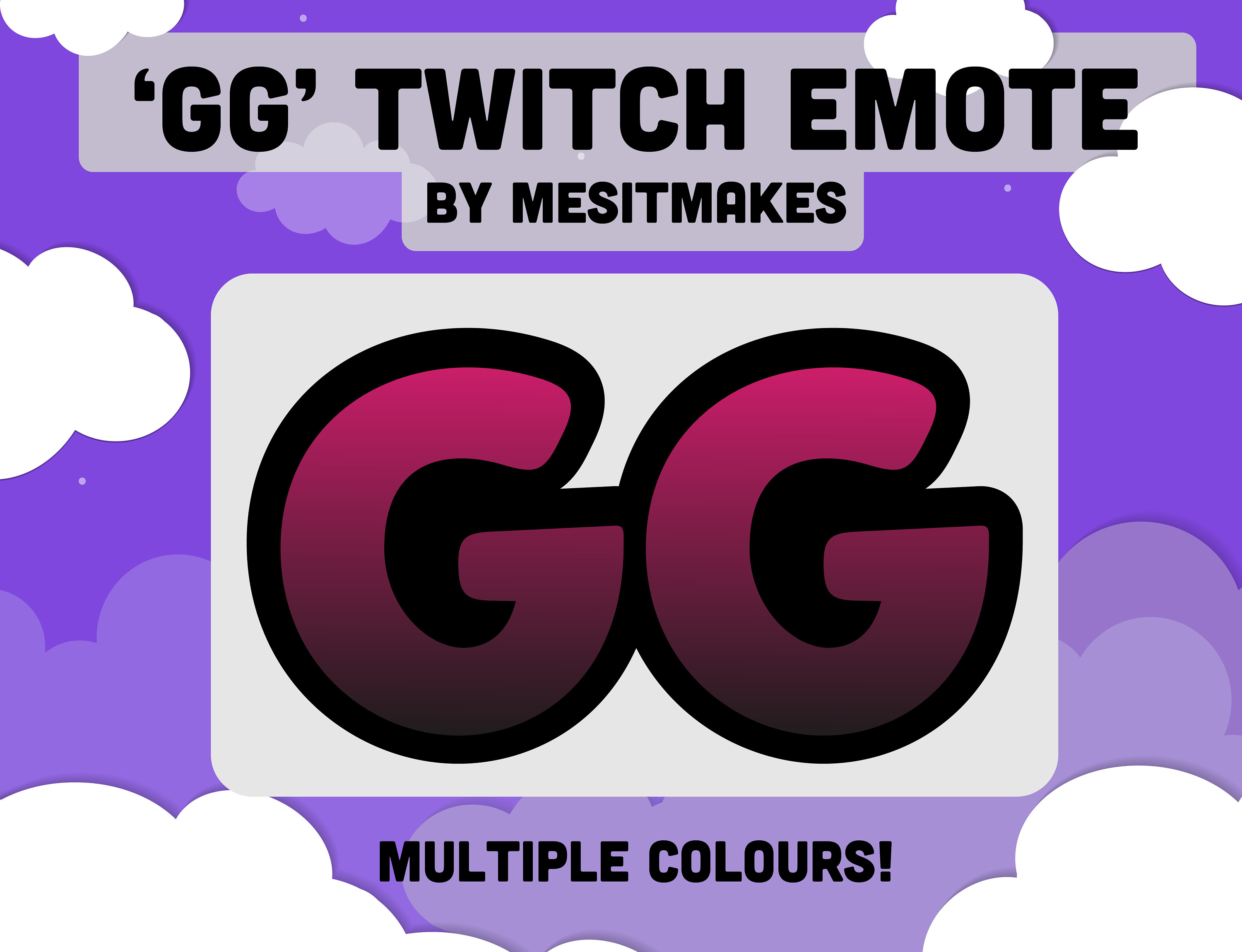 GG Twitch Emote - Etsy