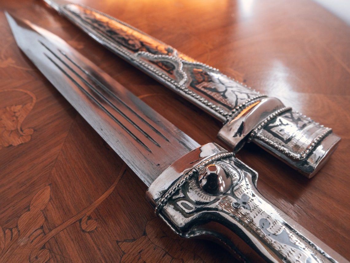 Handmade Caucasian Georgian Dagger Kindjal Kinzhal Sword | Etsy