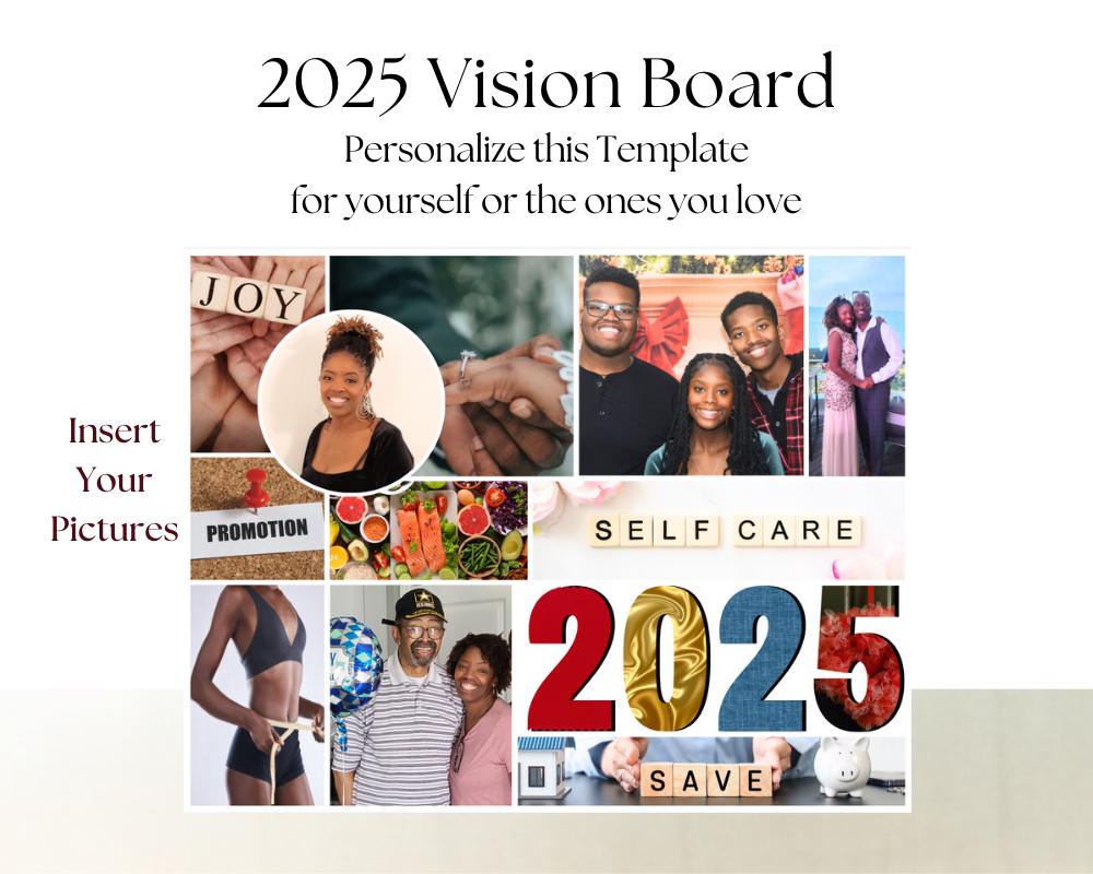 Digital Vision Board for 2025 | Manifestation | Goal Setting| Date ...