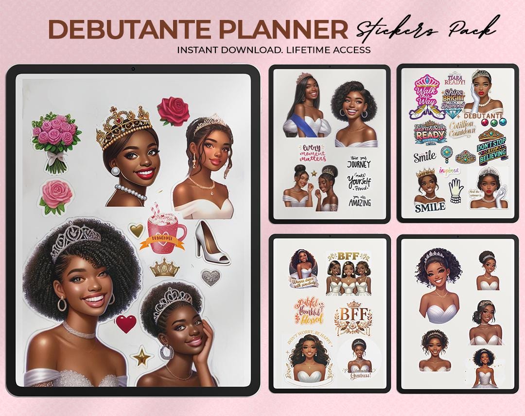 2025 Debutante Digital Sticker, Debuntante Goodnotes Stickers, Debut ...