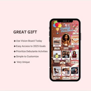 2025 Debutante Digital Vision Board, Debuntante Mobile Vision Board ...
