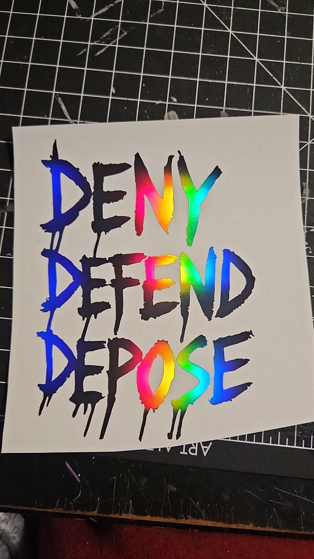 Deny,defend,depose- Vinyl Decal, Custom Stickers, Windows Stickers, Car ...