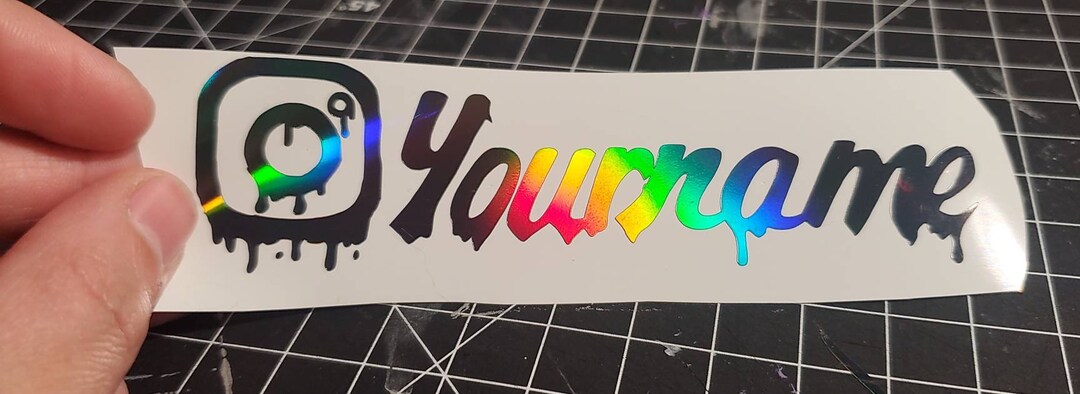 Personalized Drip Instagram Decal Sticker: Custom Window Decal - Etsy