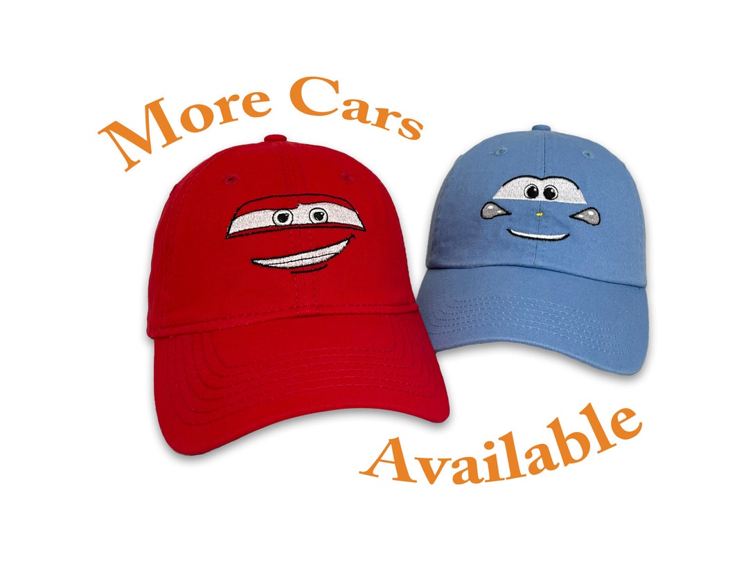 EMBROIDERED HAT Disney Cars Character Caps - Adult Unstructured ...