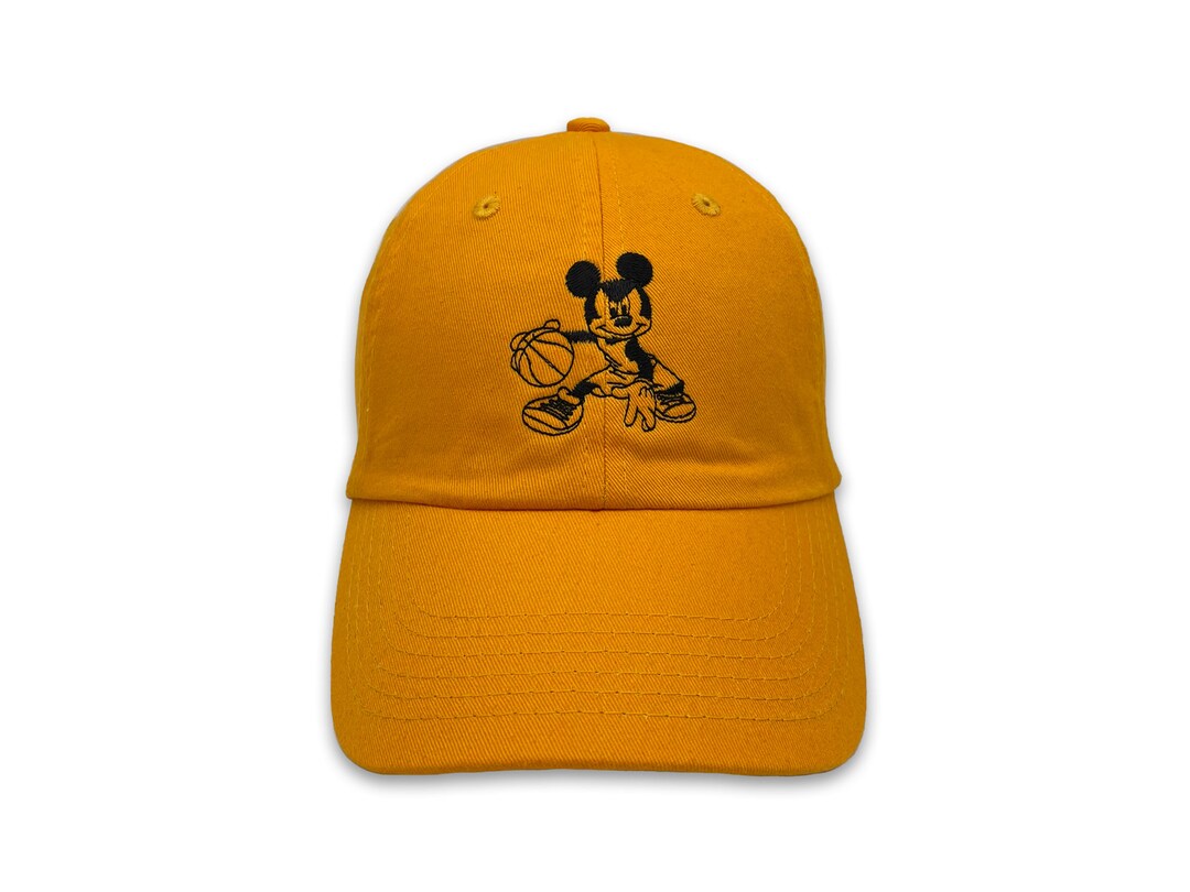 EMBROIDERED HAT Mickey Mouse Athlete Basketball Cap Unstructured Adult ...