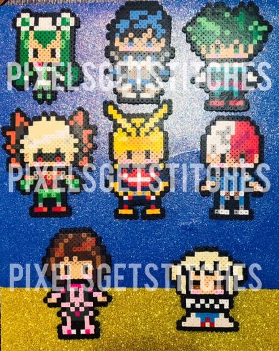 My Hero Perler Bead My Hero 8 Bit Deku Perler Beadbakugo - Etsy Hong Kong