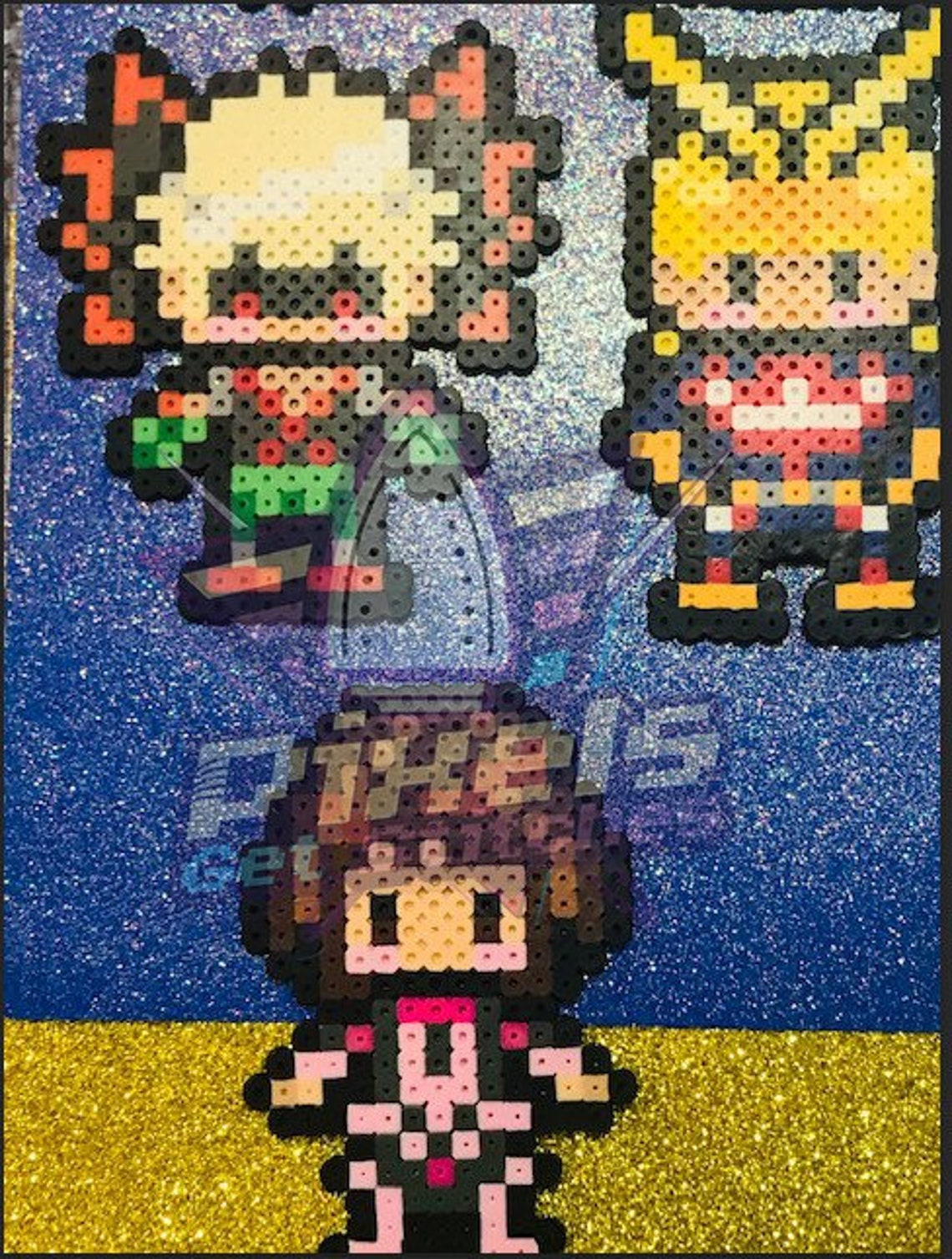 My Hero Perler Bead My Hero 8 Bit Deku Perler Beadbakugo - Etsy India