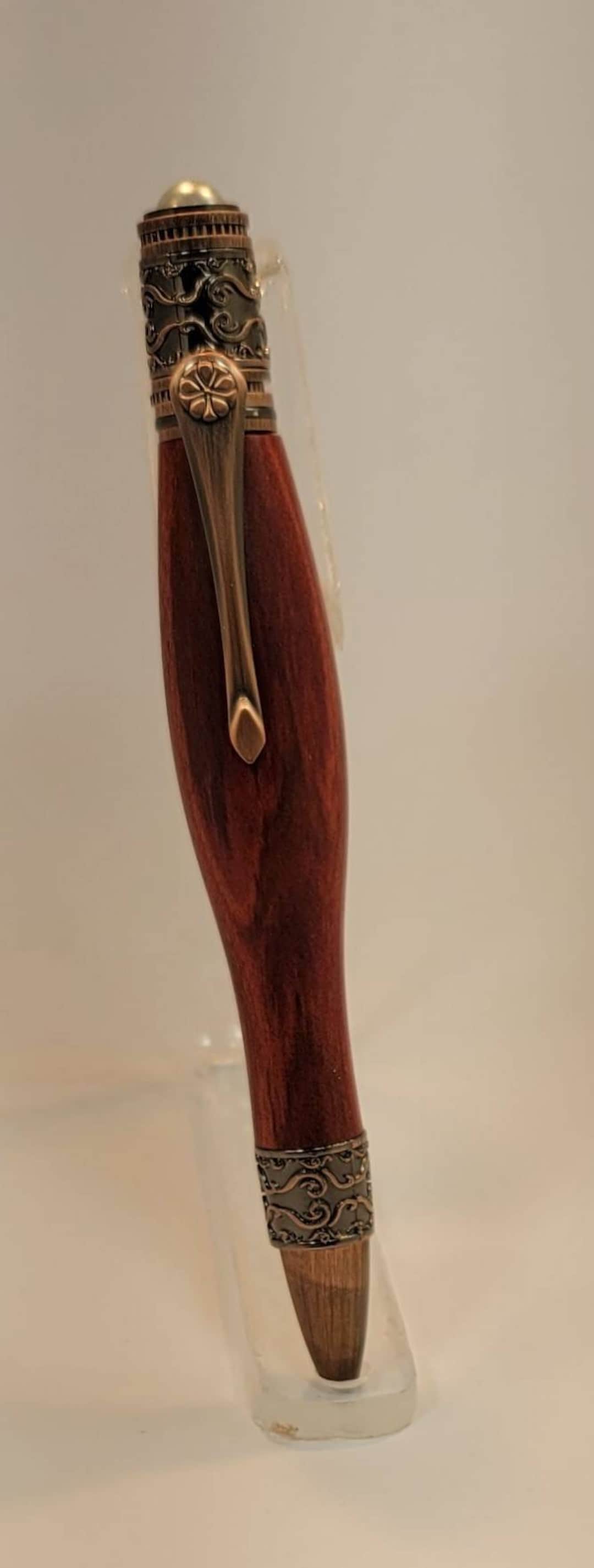 Unique Hand Turned Exotic Red Heart Pen - Etsy