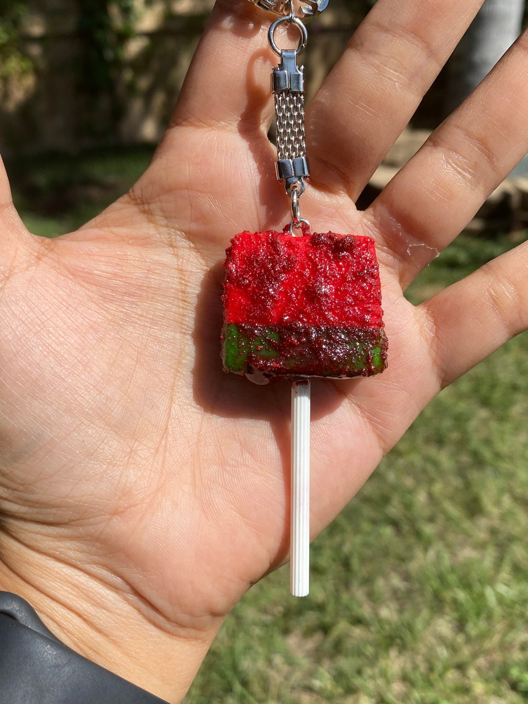 Paleta De Sandía Con Chile Keychain - Etsy