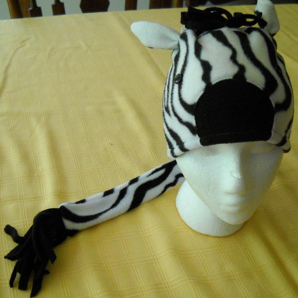 Zebra Hat - Etsy
