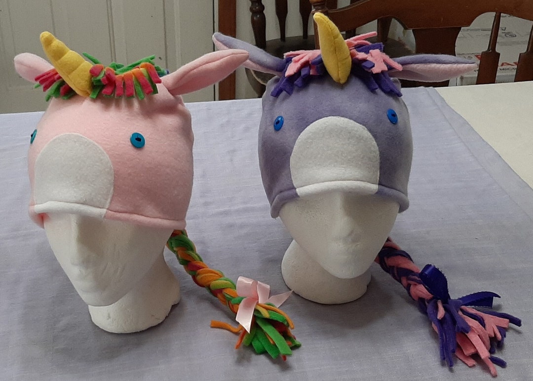 Rainbow Unicorn Hat Perfect for Any Young Lady. White, Pink and ...