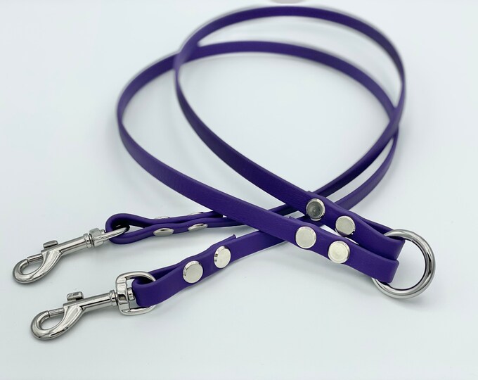 Split Leash, Coupler Leash, Multiple Dogs Leash, Two Dogs, Faux Leather ...