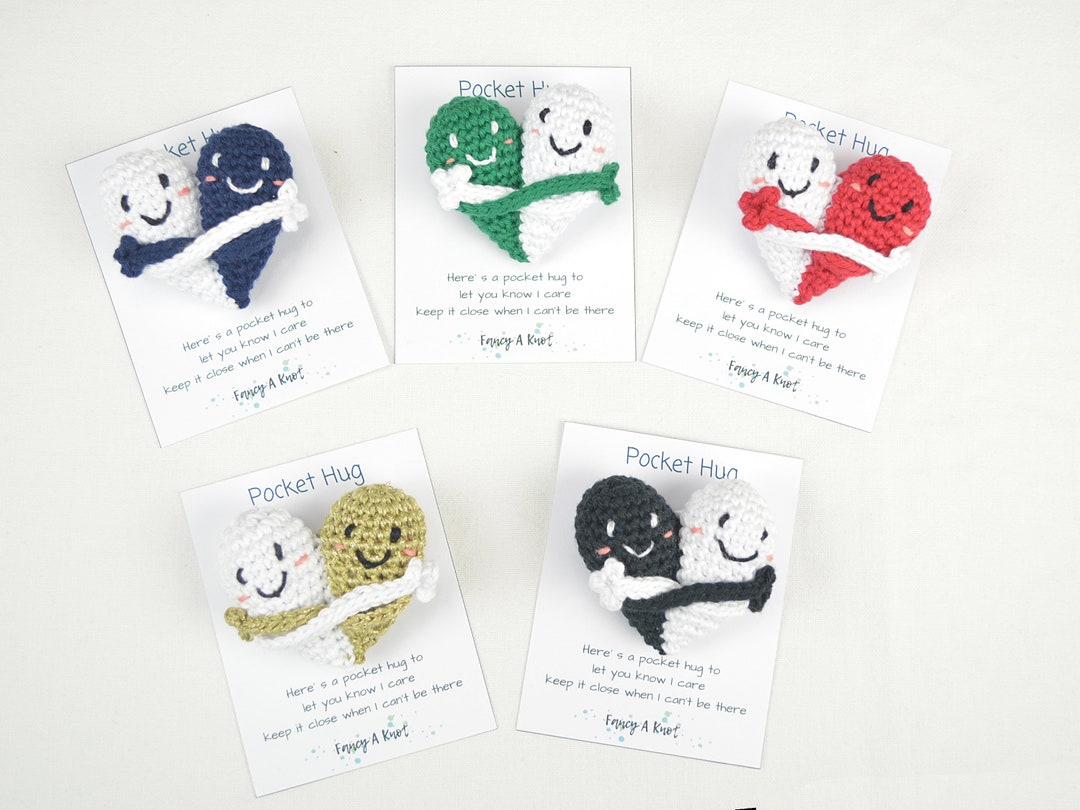 Pocket Hug Hearts Two Hugging Hearts Fusing Into One - Etsy