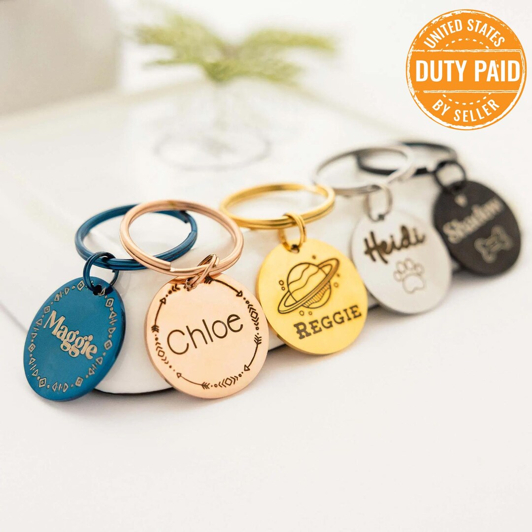 Personalized Dog ID Tag | Dog Name Tags | Dog Collar Tag | Puppy Tag ...