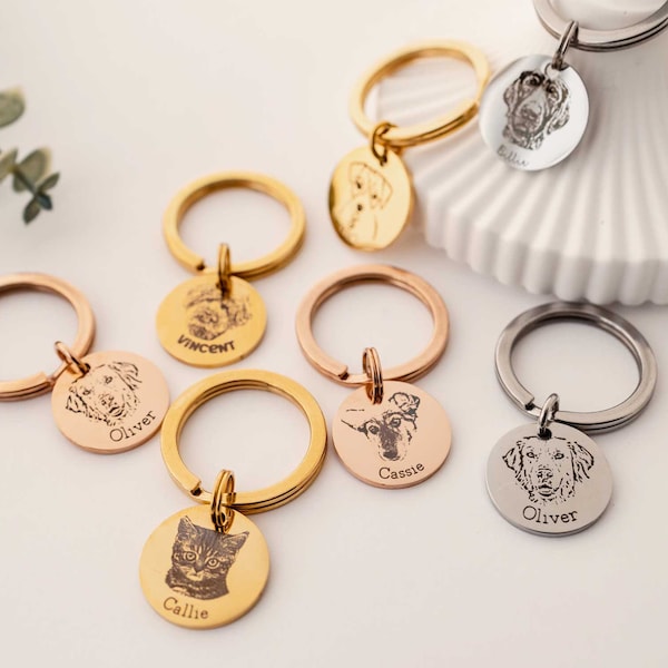 Custom Dog Keychain - Etsy