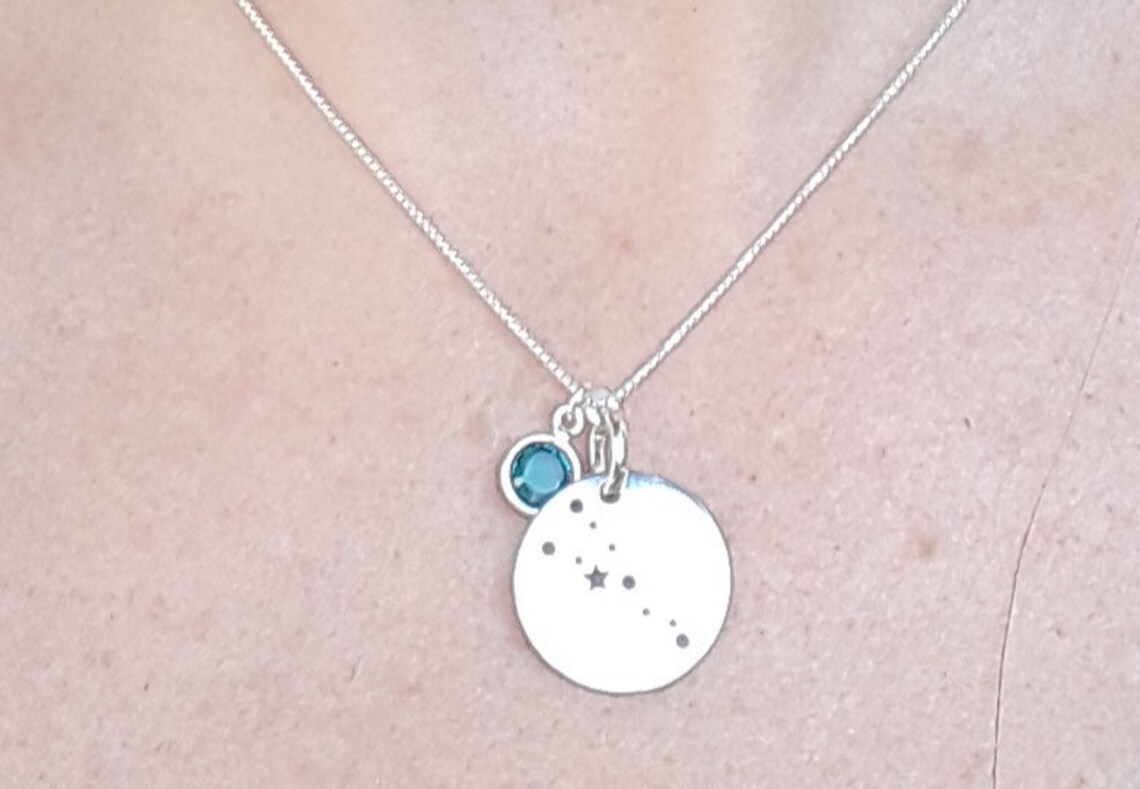 Taurus Constellation Star Sign Necklace With Crystal - Etsy