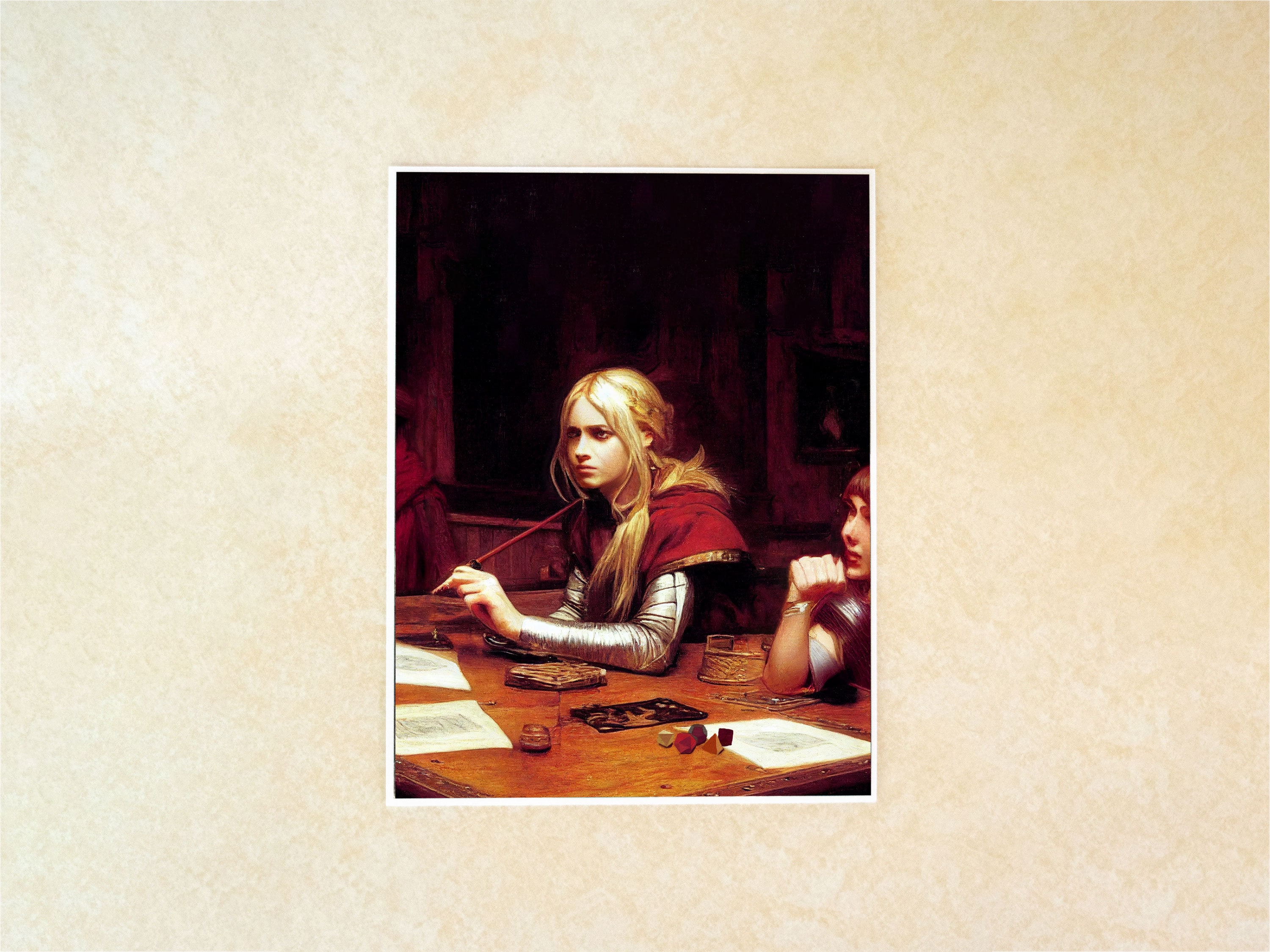 Girl Playing Dungeons & Dragons in a Tavern Fantasy Art - Etsy